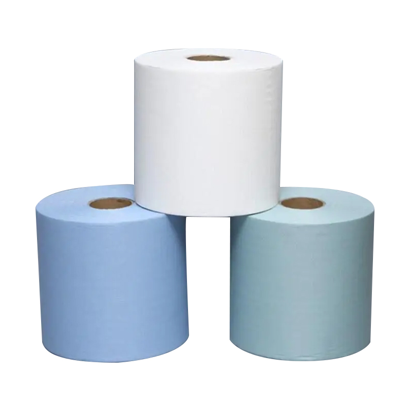 China Oil Stains Cleaning Non Woven Fabric Blue / White Industrial ...